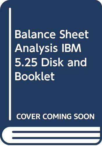 Buy Balance Sheet Analysis IBM 5.25 Disk and Booklet Book Online at Low ...