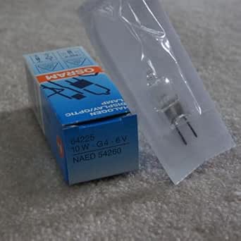for Osram Halogen Optic Lamp Instrument Bulb 64225 6V 10W G4 Microscope ...