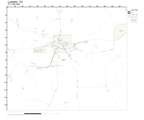 ZIP Code Wall Map of Lumpkin, GA ZIP Code Map Not Laminated: Amazon.com: Office Products
