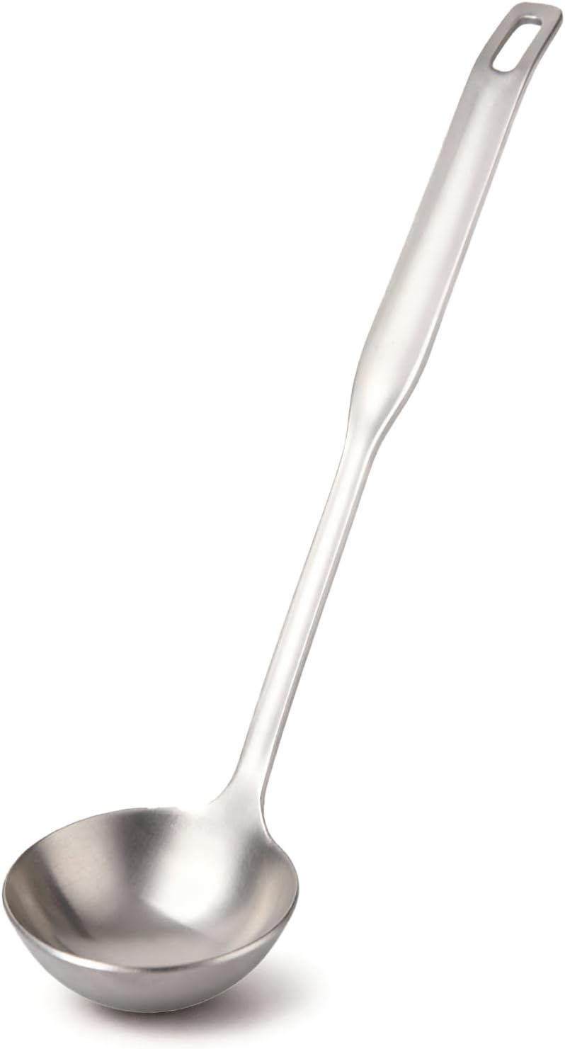Professional Stainless Steel Soup Ladle, 10.5" Comfort Grid, Long ...