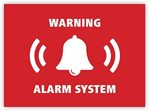 10 x Alarm System Stickers - Yellow - Security Alarm Warning Sign - for ...