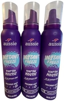 Amazon.com: Aussie Instant Freeze Sculpting Mousse, Maximum Hold, 6 oz ...