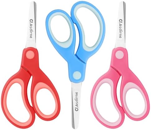 Amazon.com: Asdirne Kids Scissors, Safety Children Scissors, Right ...