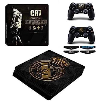 Khushi Decor Black Theme 3m Skin Sticker Cover For PS4 Slim Console And ...