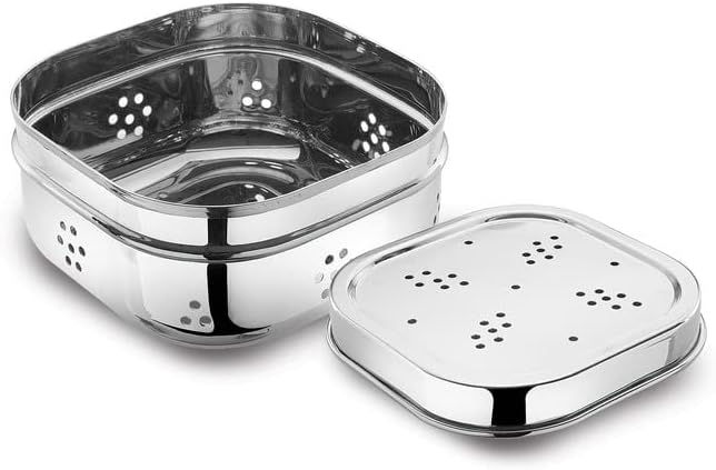 SAUBHAGYA Stainless Steel Coriander Box with Holes/Dhaniya Dibba ...
