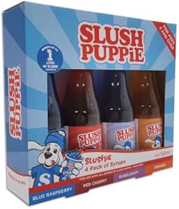Slush Puppie, Syrup 4 Pack 180ml, Blue Raspberry, Cherry, Bubblegum ...