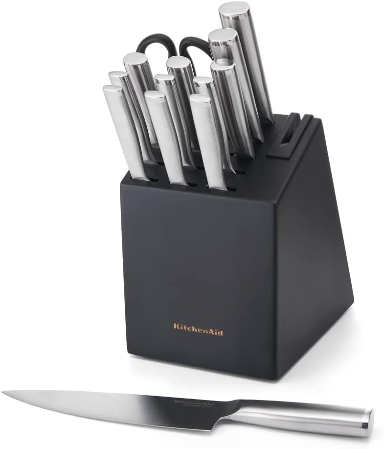 Amazon.com: KitchenAid Classic 12 Piece Knife Block Set with Built in ...