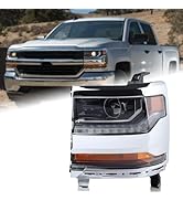 Amazon.com: Duolctrams Chrome HID/Xenon LED DRL Projector Headlight ...