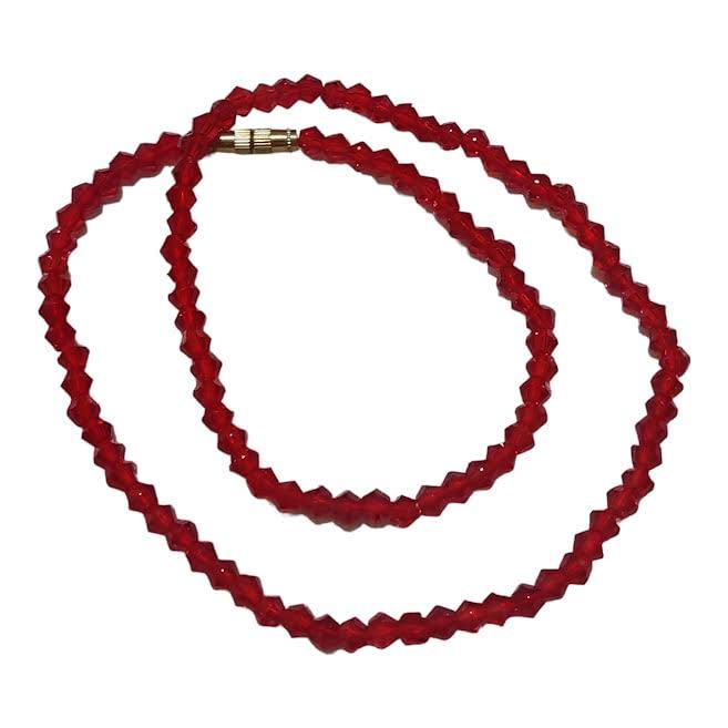 Traditional Crystal Red Moti Mala Girls and Women Size 18 inch JRG2N ...