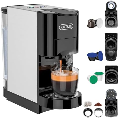 KOTLIE 19Bar Single Serve Coffee Maker, 5in1 Espresso Machine for Keu ...