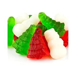Amazon.com: Gummi Christmas Trees and Snowmen 2 Pound Package, 150 ...