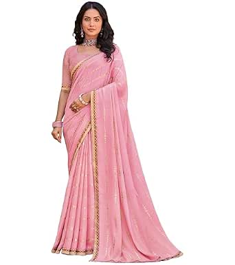 Buy Laxmipati Sarees Women's Geometric Printed Art Silk Saree in Pastel ...