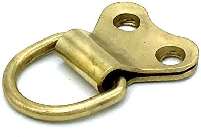 PICTURE FRAME HANGING D RING DOUBLE EB BRASS PLATED WITH SCREWS ( pack ...