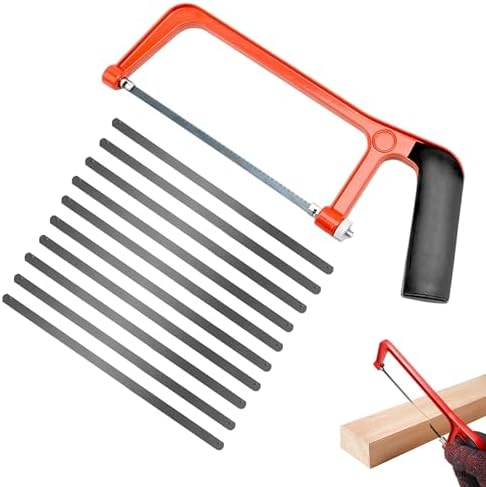 11 Pcs Hack Saw Adjustable Angle Hand Saw with 10 Exchangeable Blades ...