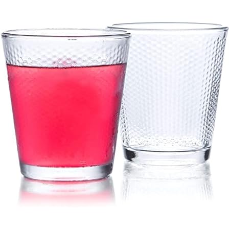 Femora Frabjous Clear Glass Diamond Checkers Whisky Glass, Juice Glass ...