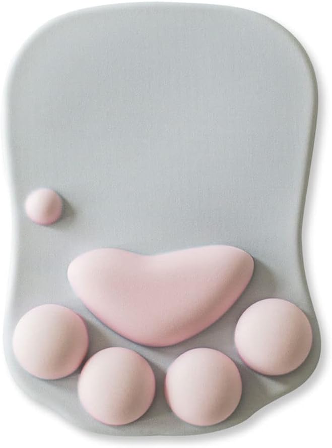 Amazon.com: selfrieden Cat Paw Mouse Pad Wrist Support-3D Cute Mouse ...