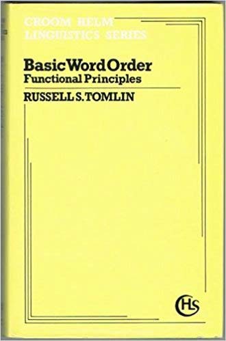 Amazon | Basic Word Order: Functional Principles (Croom Helm ...