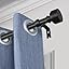 Black Curtain Rods for Windows 72 to 144 Inch(6-12ft), 1 Inch Diameter ...