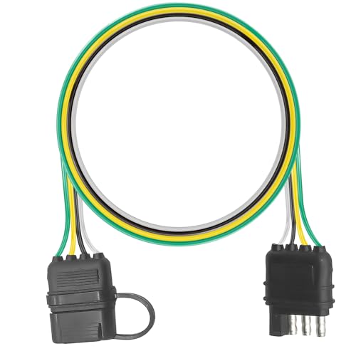 Snapklik.com : TataMeila 4-Way Flat Trailer Wiring Harness