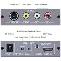 Amazon.com: EASYCEL RCA Svideo to HDMI Converter, RCA Composite CVBS AV or Svideo + R/ L Audio ...
