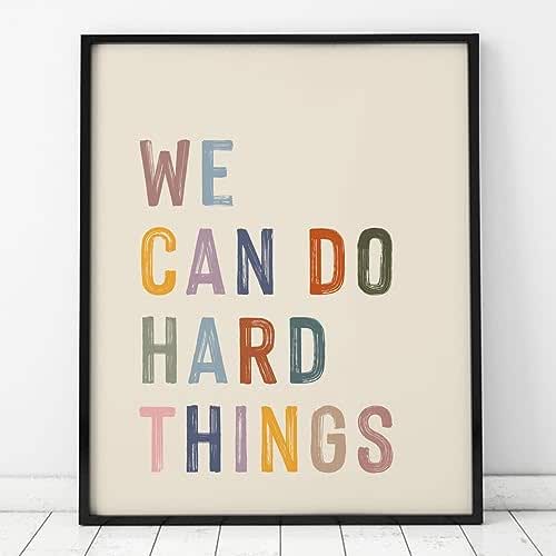 Amazon.com: We Can Do Hard Things, Boho Positive Affirmation, Boho ...