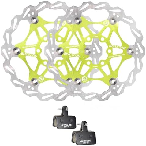 Amazon.com: BUCKLOS 160mm Green Floating Disc Brake Rotor Stainless ...