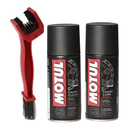 Grand Pitstop Motul Trenzfest Chain Clean C1, 150ml and C2 Chain Lube ...