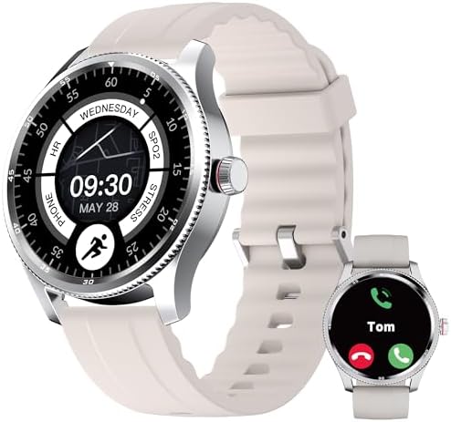 Amazon.com: TOOBUR Smart Watch for Men Women with Metal Frame, Answer ...