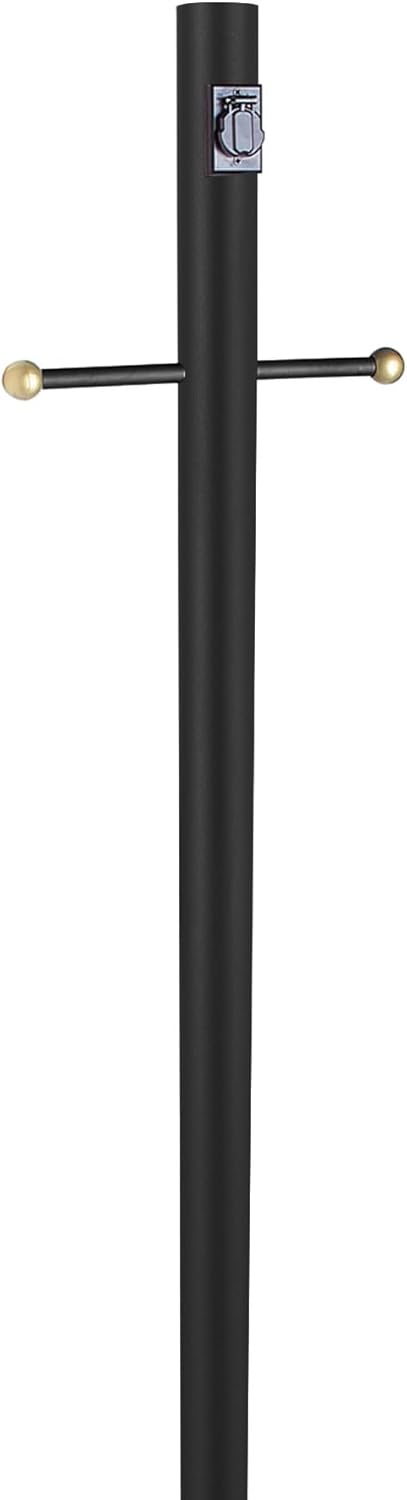 Design House Oakmont Outdoor Lamp Post, Integrated Outlet, Weather ...