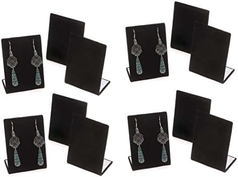 Foraineam 12 Pack Black Velvet Necklace Earring Display, Collapsible ...