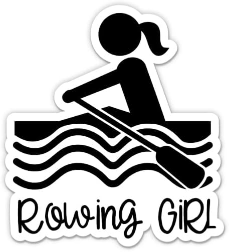 Amazon.com - Rowing Girl Stickers - 2 Pack - Waterproof Vinyl for Car ...