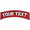 Amazon.com: Custom Text Tab Patch W/Hook Fastener Patch (Red ...