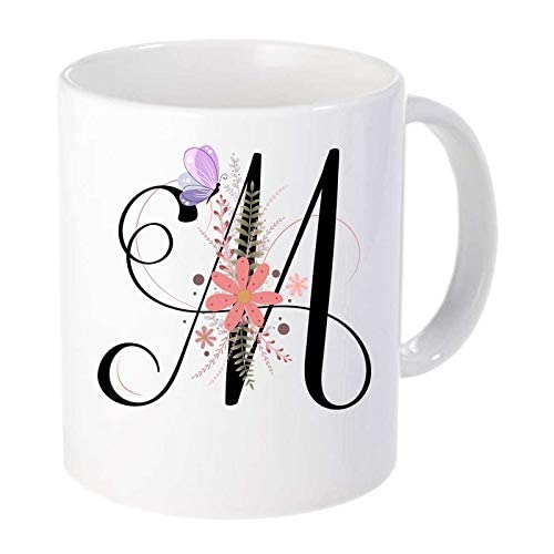 Buy HUMWE Ceramic Gifty Basket Letter M Alphabet Best Gift for Friends ...