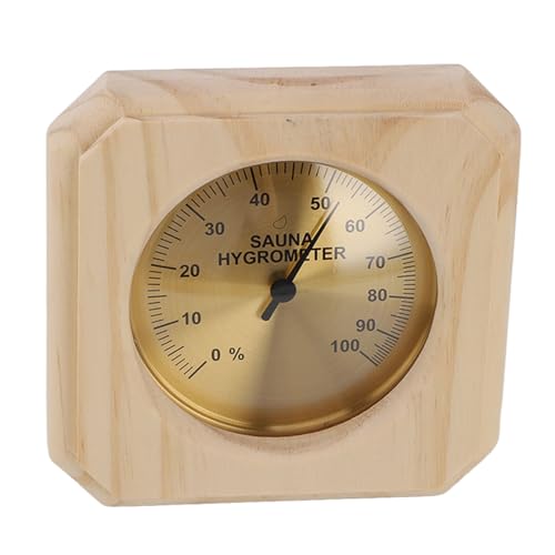 Acouto Wooden Sauna Hygrothermograph Wall Mounted with Realtime ...