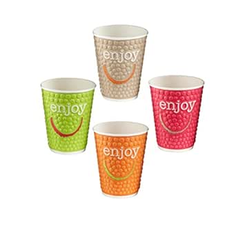 Huhtamaki AR282-C Enjoy Double Wall Disposable Hot Cup, 12 oz. (Pack of ...