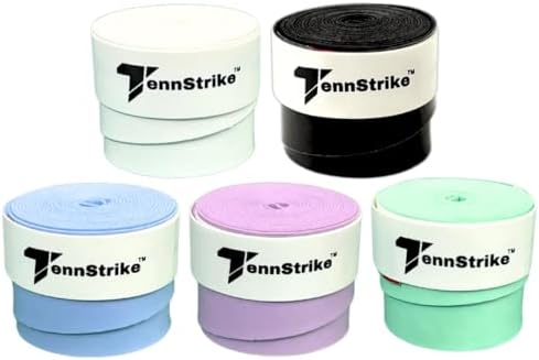 Tennstrike Badminton Grip Box | Pack of 5 | Sweat-Absorbent, Anti-Slip ...