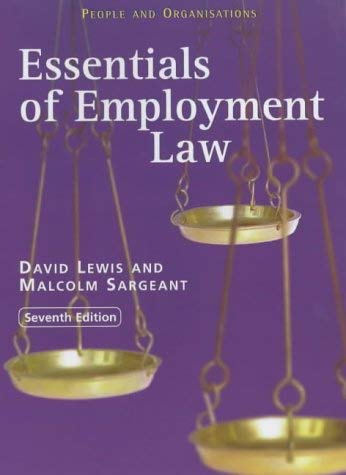 Buy ESSENTIALS OF EMPLOYMENT LAW (UK PROFESSIONAL BUSINESS Management ...