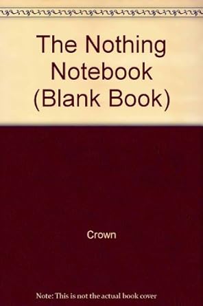 Amazon.com: Nothing Notebook: The Book to Set You Straight! With Ruled ...