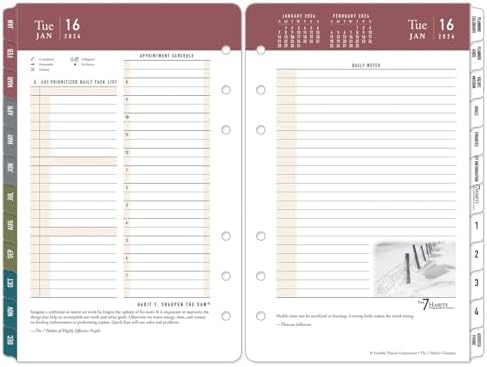Amazon.com : FranklinCovey - January 2024 7 Habits Two Page Per Day ...