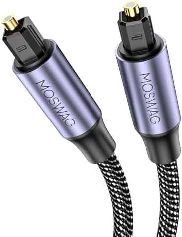 MOSWAG Digital Toslink Cable 10FT/3M, Optical Cable Gold-Plated ...