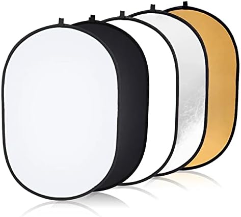Kartfury Collapsible Photography Light Reflector, 5-in-1 Oval Multi ...