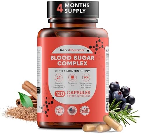 Amazon.com: KeosPharma Blood Sugar Complex, 120 Capsules, Up to 4 ...