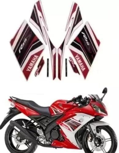 Sticker & Decal for Bike (Red) (Yamaha-red-R15-black-001) : Amazon.in ...