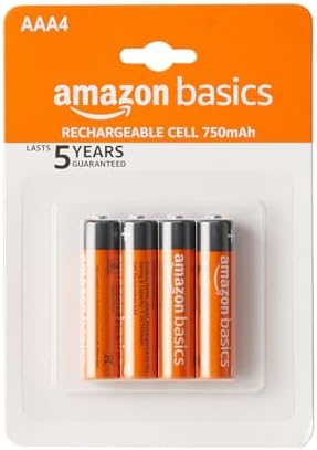 Amazon Basics AAA Rechargeable 750 mAh Batteries | Ready-to-use | Pre ...