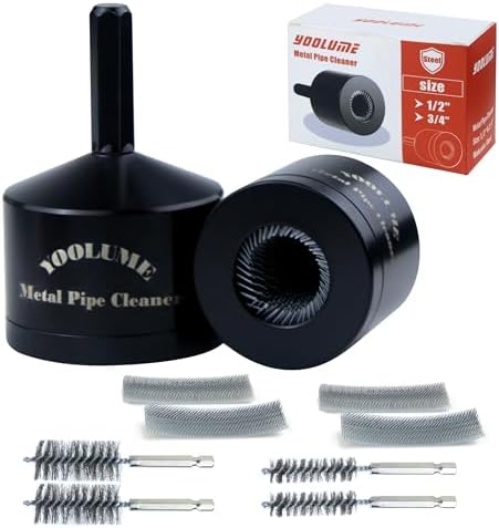 Amazon.com: Copper Pipe Cleaner for Drill (1/2" & 3/4"),Includes 4 PCS ...