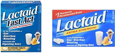 Lactaid Fast Act Chewable Tablets and Lactaid Extra Strength Chewable ...