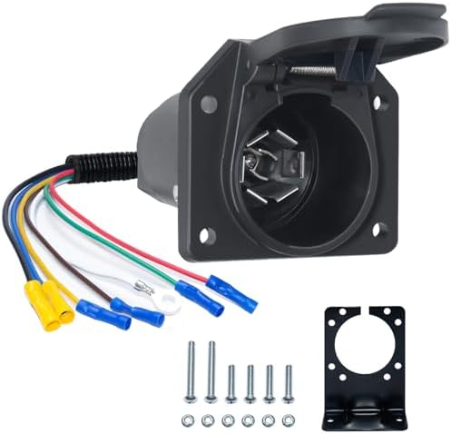 Amazon.com: 7 Pin Trailer Connector, 7 Pin Trailer Plug, 7 Wire ...