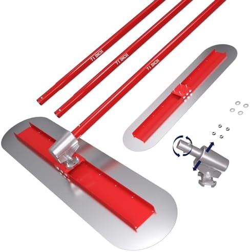 RUPERTOOL 48''x12'' Concrete Bull Float Kit Fresno Round End Concrete ...