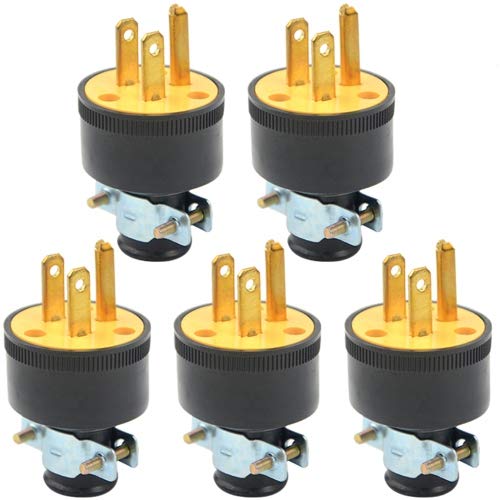 WMYCONGCONG 5 PCS 3-Wire Male Electrical Replacement Plug & Connector ...