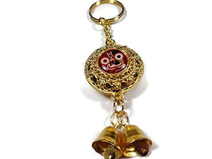 Phalgum Creation Gold Brass Jagannath Keychain for Men or Women ...
